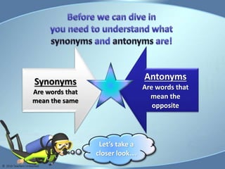 Diving Deep for Synonyms and Antonyms | PPT