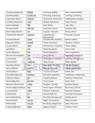 HSC 2024 synonym and antonym suggestion pdf | PDF