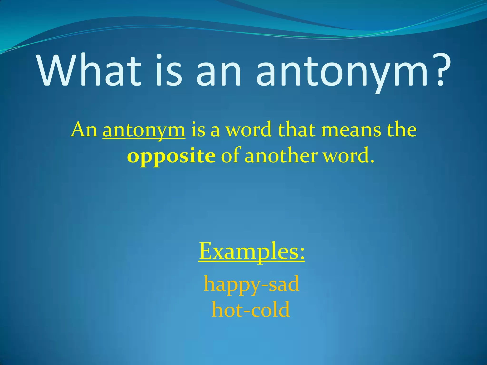 Synonym and Antonym PowerPoint | PPTX