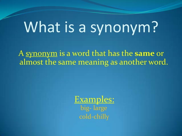 Synonym and Antonym PowerPoint | PPTX
