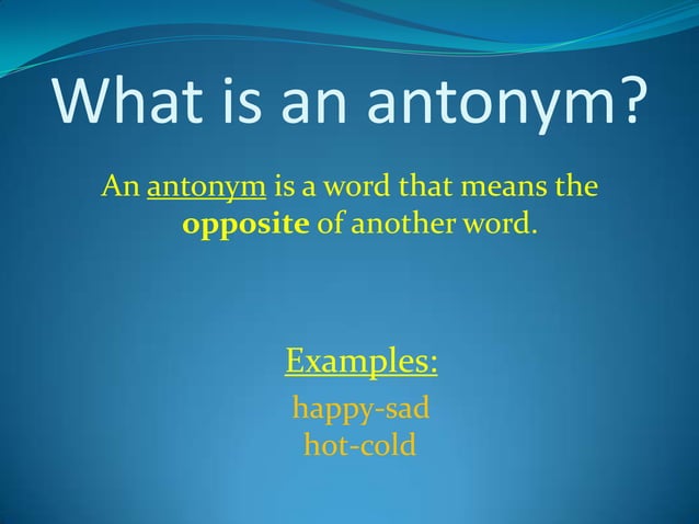 Synonym and Antonym PowerPoint | PPTX