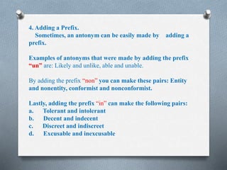 Synonym, Antonym, and Hyponym | PPTX