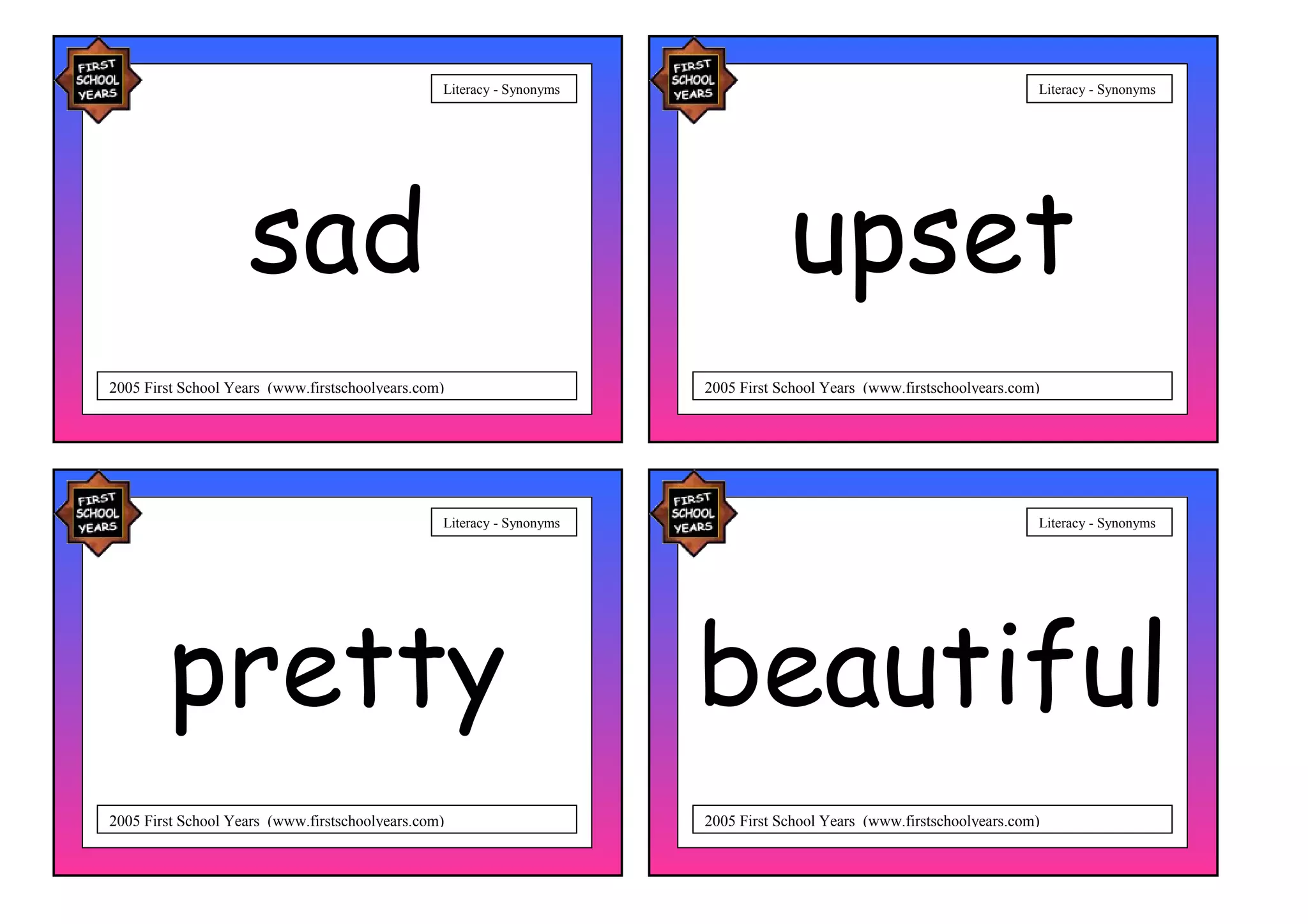 Synonym flashcards (set 1) | DOC