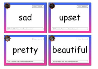 Synonym flashcards (set 1) | DOC