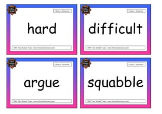 Synonym flashcards (set 1) | DOC