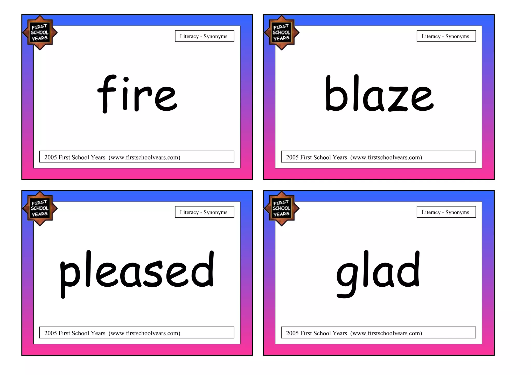 Synonym flashcards (set 2) | PPT
