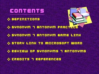 Synonym powerpoint | PPT