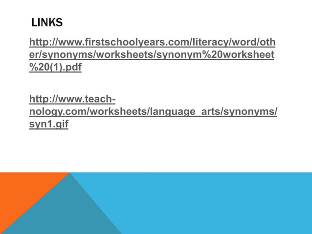 Synonyms | PPT