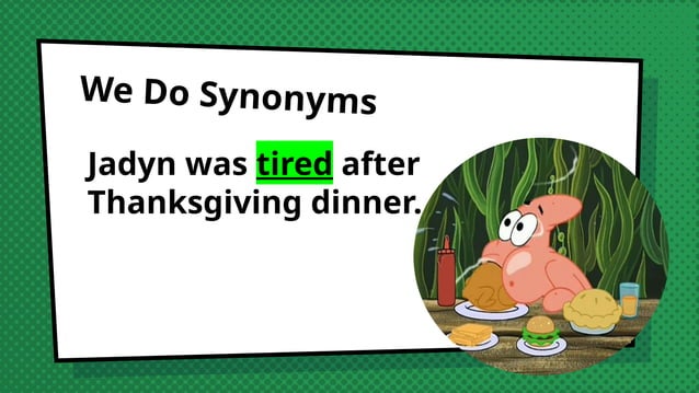Synonym Lesson for Third & Fourth Grade Students | PPT
