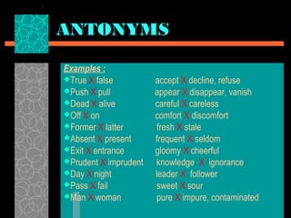 Synonyms and-antonyms (blackboard) | PPT
