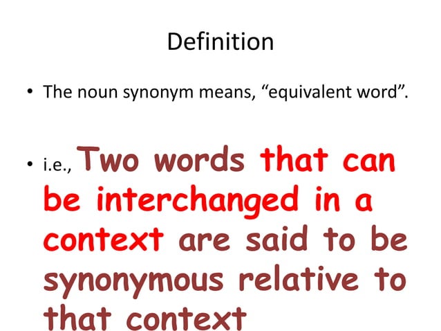 Synonyms | PPTX