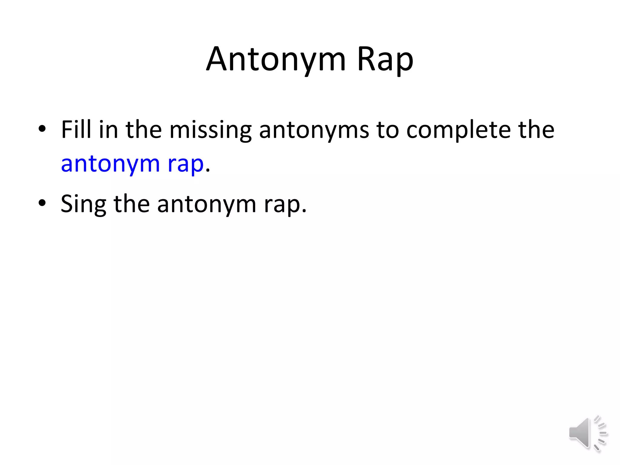 Synonyms and Antonyms | PPT