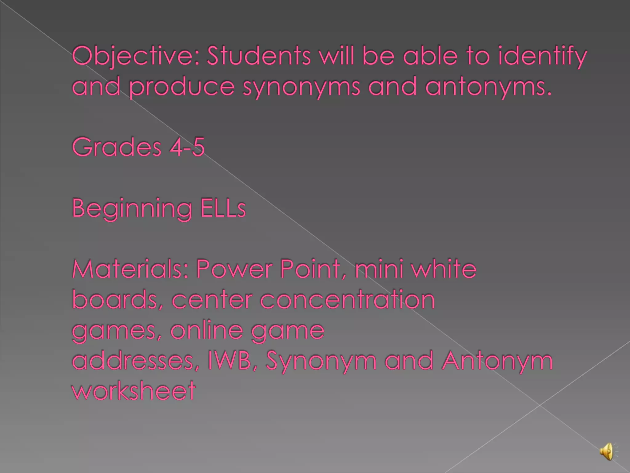 Synonyms and Antonyms | PPTX