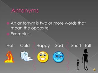 Synonyms and Antonyms | PPTX