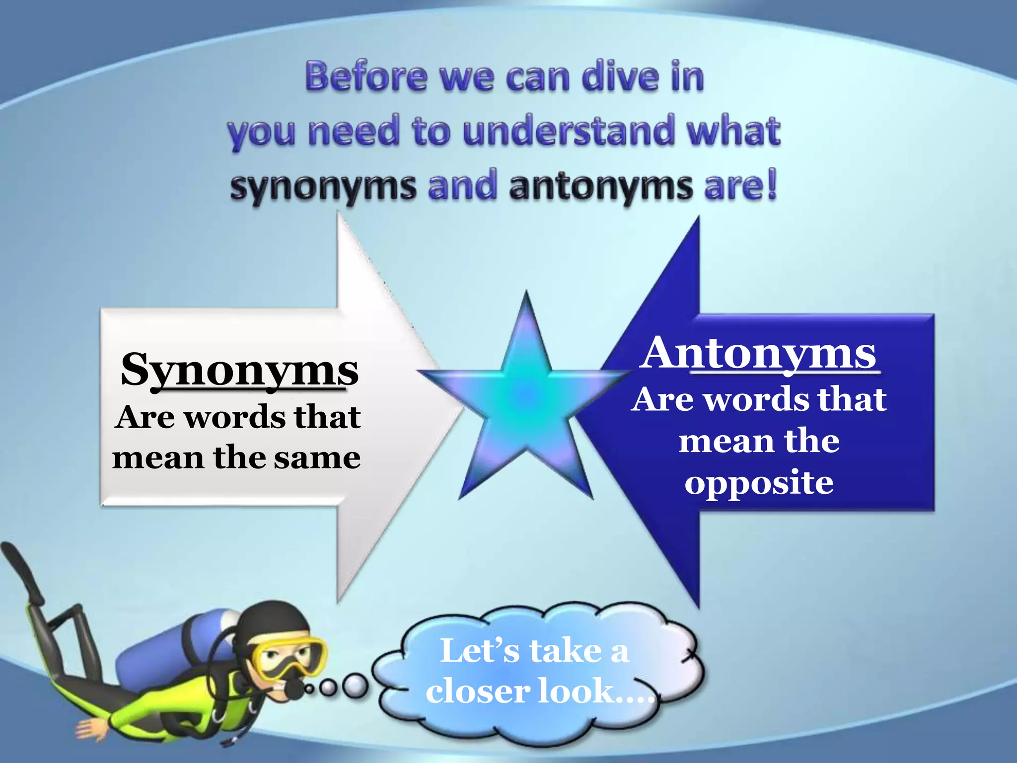 Synonyms and antonyms | PPTX