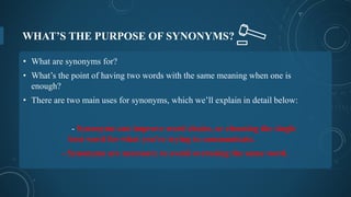 Synonyms and Antonyms.pptx | Dogs | Pets