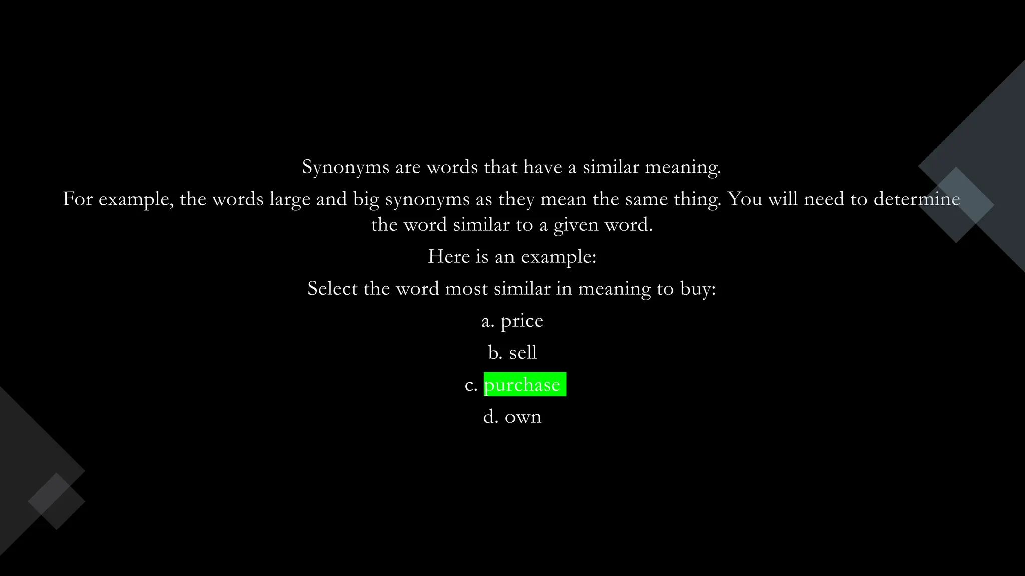SYNONYMS and ANTONYMS Test Quiz and Guide | PPT