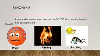 Synonyms and antonyms english | PPTX