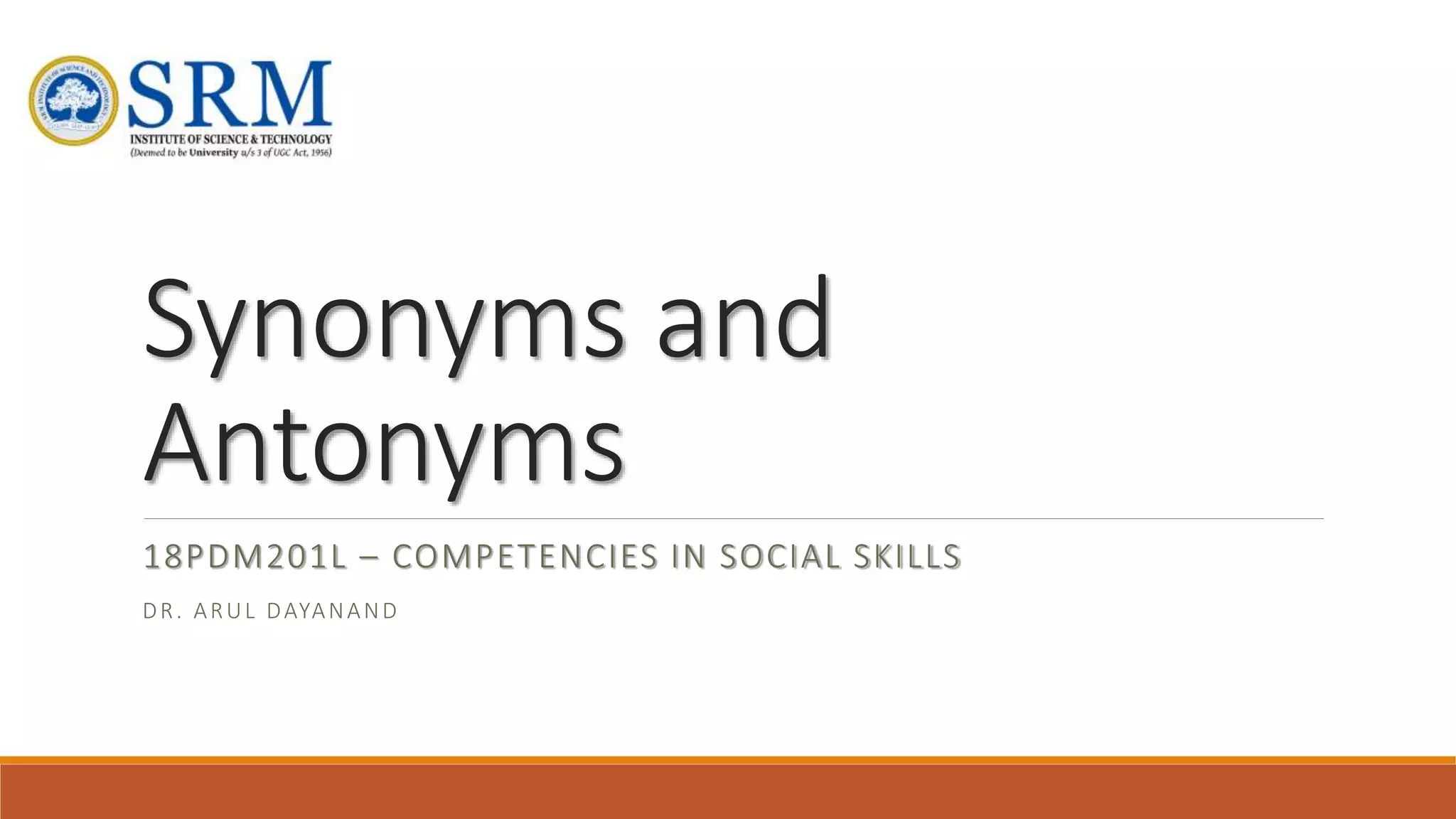 Synonyms and Antonyms Presentation.ppt