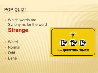 Synonyms & antonyms | PPTX