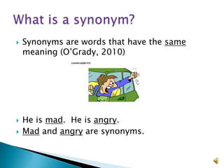 Synonyms & Antonyms, A Grammar Mini-Lesson | PPTX
