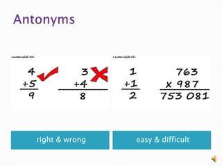 Synonyms & Antonyms, A Grammar Mini-Lesson | PPTX