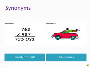 Synonyms & Antonyms, A Grammar Mini-Lesson | PPTX