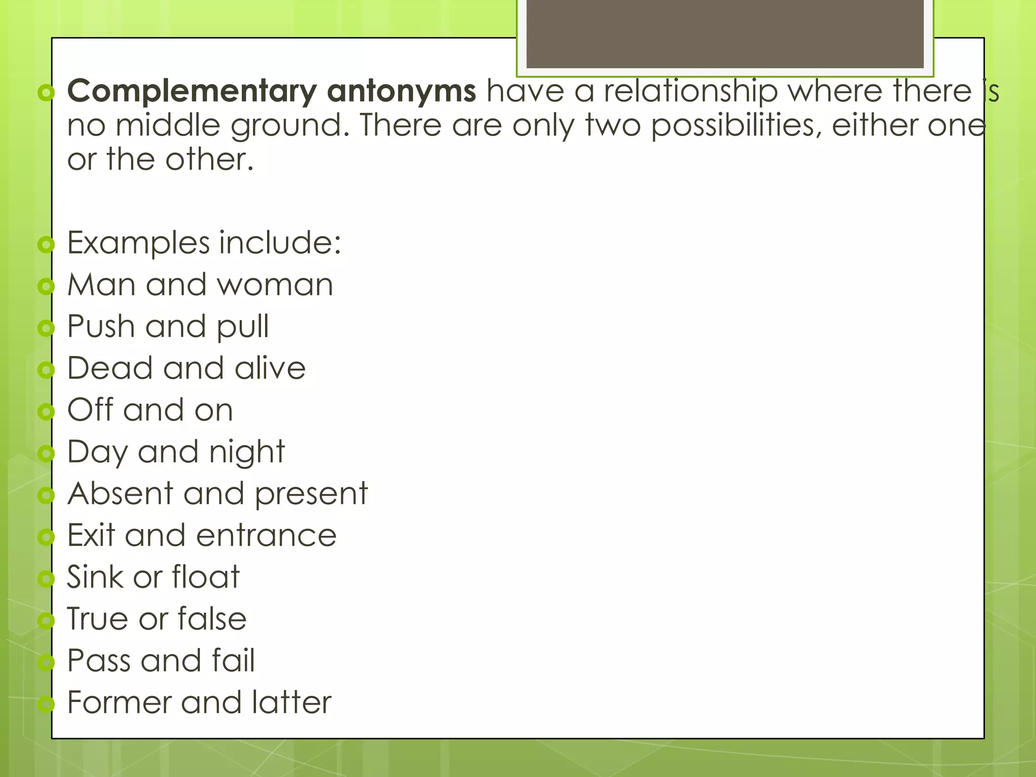 Synonyms and Antonyms | PPTX