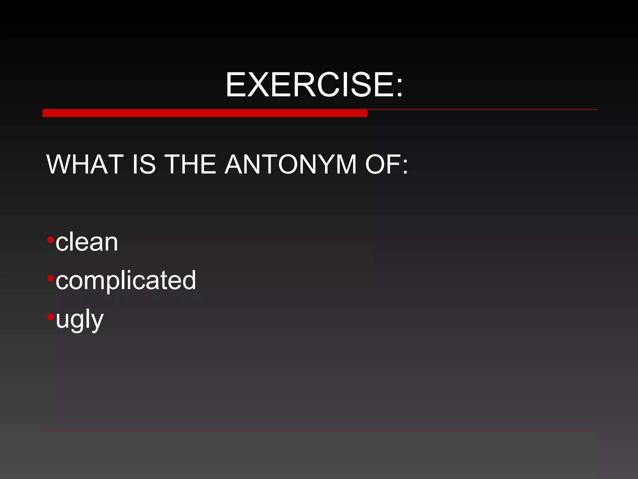 Synonyms antonyms | PPT