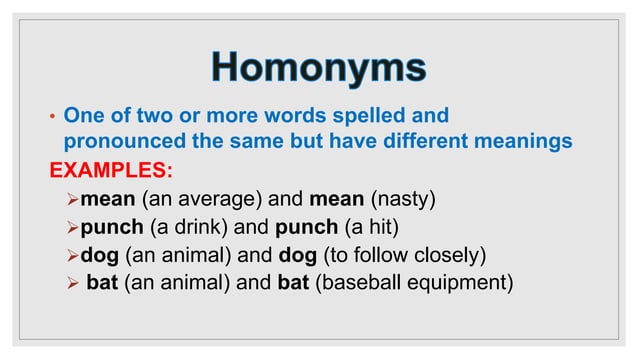 Synonyms, antonyms, & homonyms | PPT