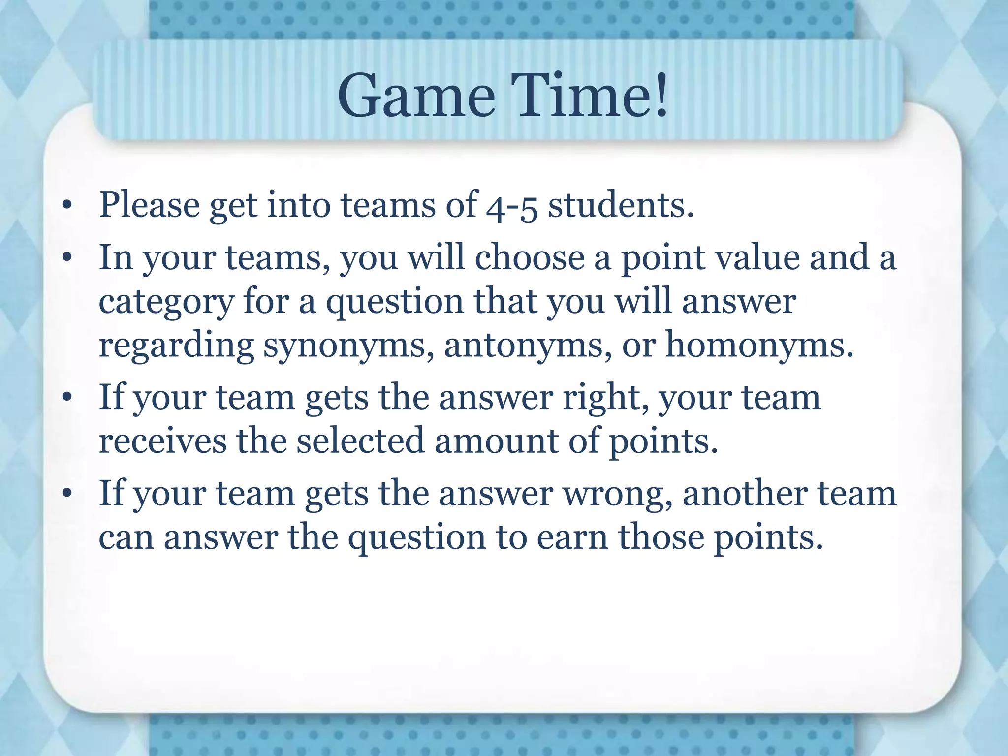 Synonyms, antonyms, homonyms | PPTX