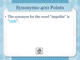 Synonyms, antonyms, homonyms | PPTX