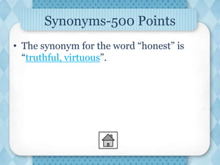 Synonyms, antonyms, homonyms | PPTX