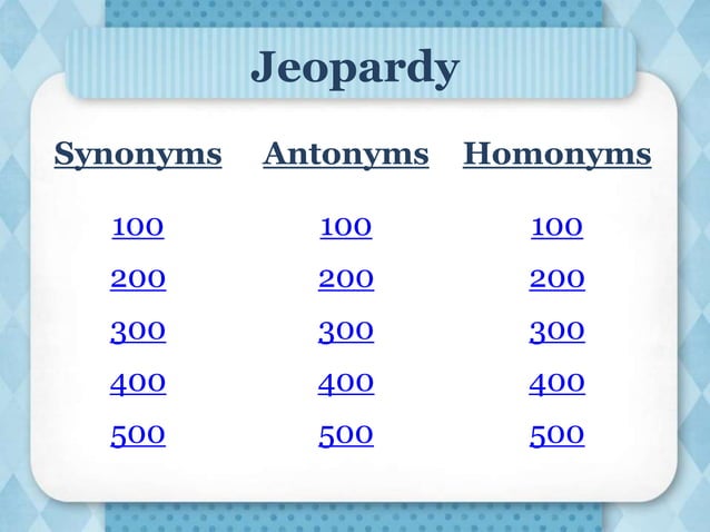Synonyms, antonyms, homonyms | PPTX