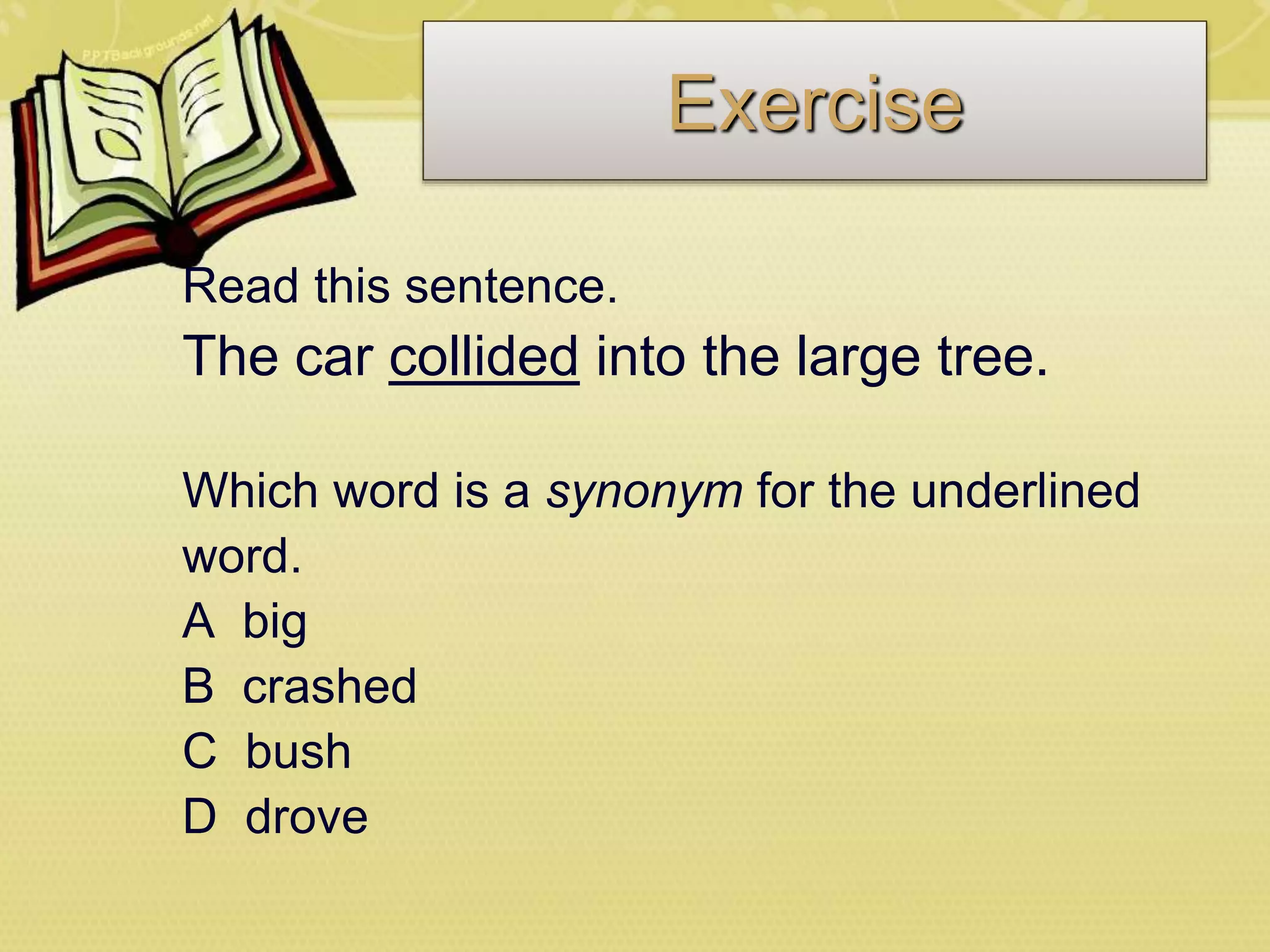 Synonyms, antonyms, homophones, homographs powerpoint | PPTX
