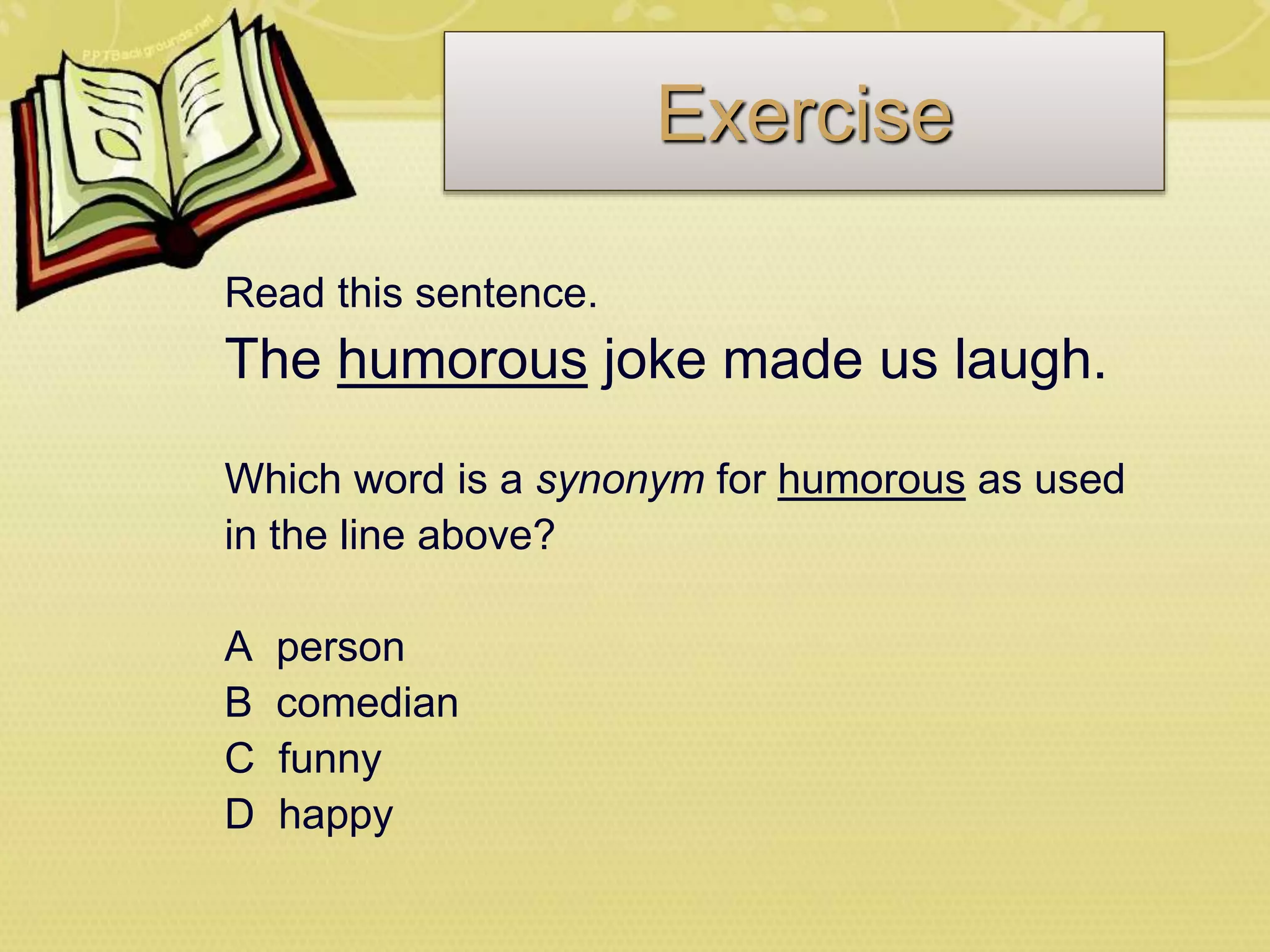 Synonyms, antonyms, homophones, homographs powerpoint | PPTX