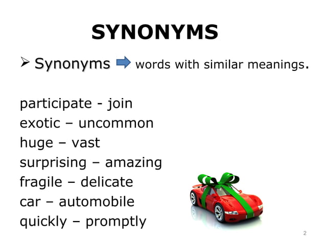Synonyms, antonyms, idiomatic expressions | PPT
