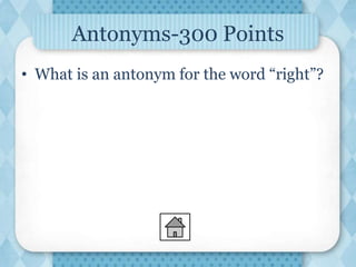 Synonyms, antonyms powerpoint | PPTX