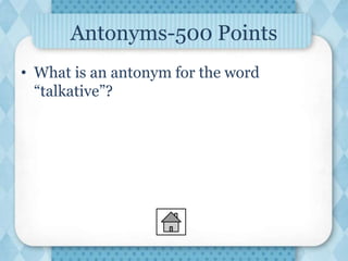 Synonyms, antonyms powerpoint | PPTX