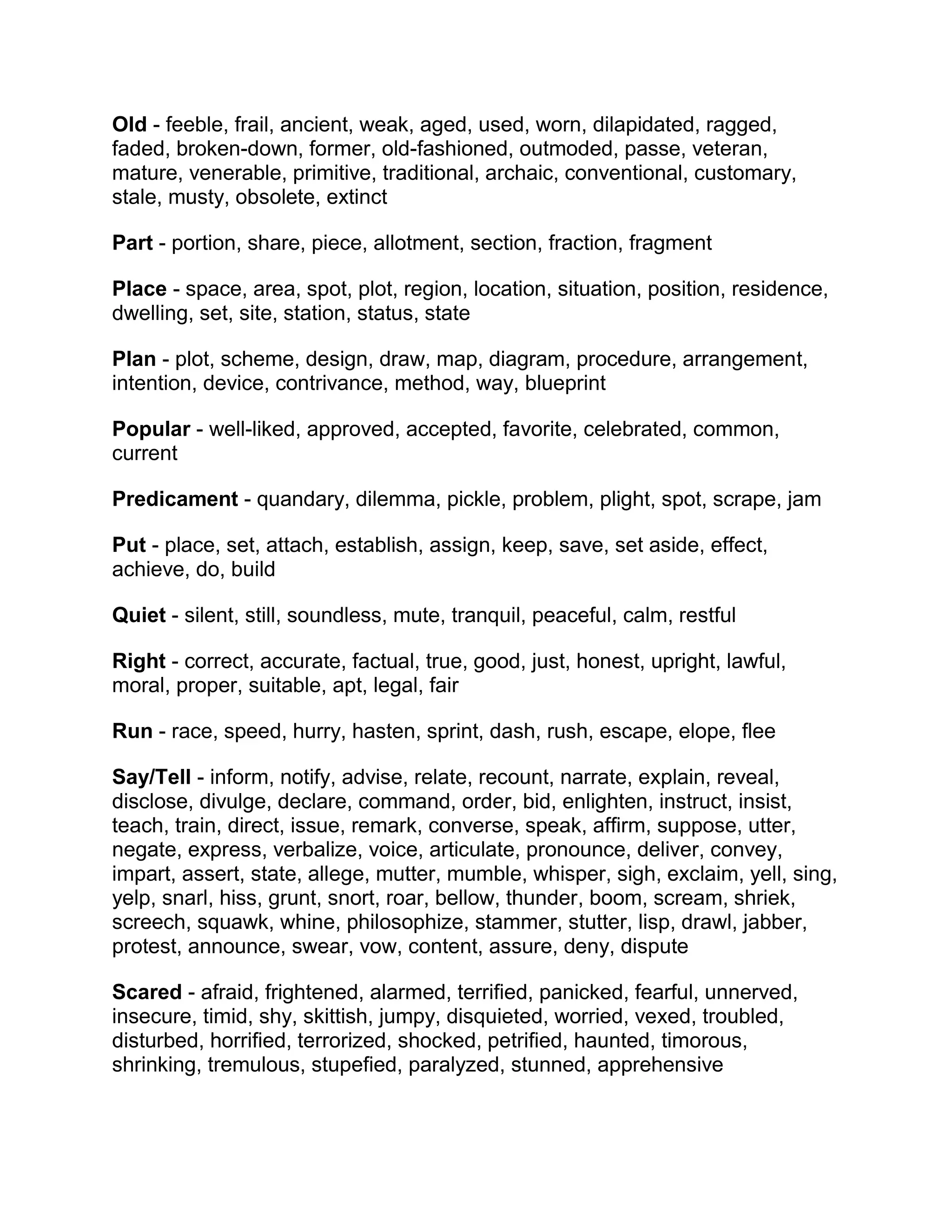 Synonyms for words commonly used in student | DOCX