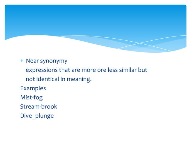 Synonymy and its types | PPTX