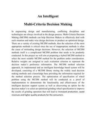 mcdm method | DOCX