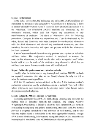 mcdm method | DOCX