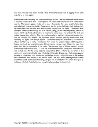 Artemis Fowl Chapter Synopisis | DOC