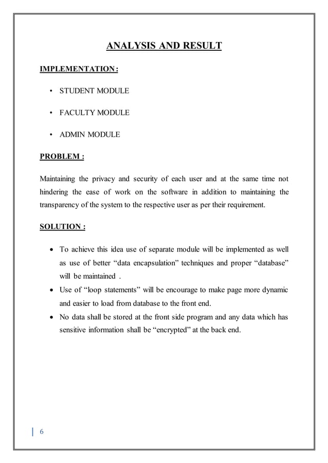 Synopsis Attendance ERP | DOCX | Computing | Technology & Computing