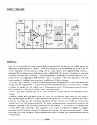 Synopsis for mobile bug mini project | DOCX