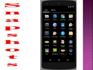 Android Synopsis | PPTX | Operating Systems | Computer Software and Applications