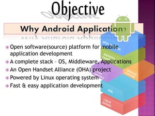 Android Synopsis | PPTX | Operating Systems | Computer Software and Applications