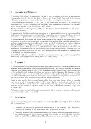 Final Year Project Synopsis: Post Quantum Encryption using Neural Networks | PDF