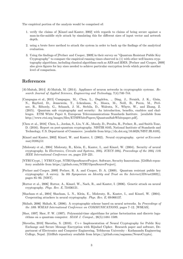 Final Year Project Synopsis Post Quantum Encryption Using Neural Networks Pdf Computer